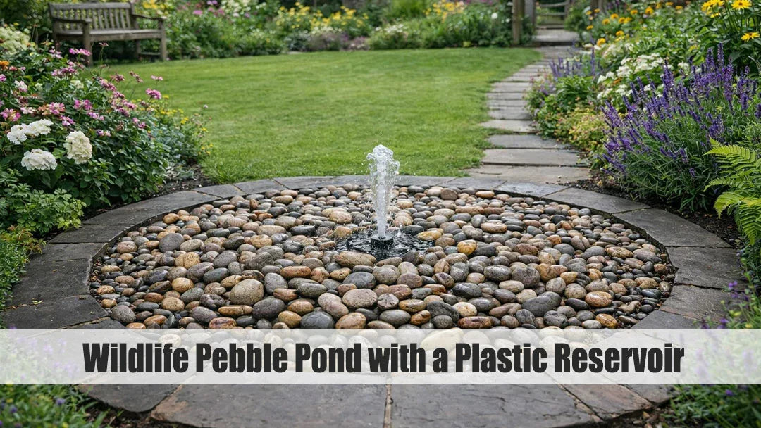 DIY Wildlife Pebble Pond: Easy Guide with Plastic Reservoir